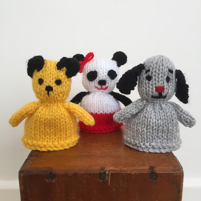 Ravelry: WoodyOwl's Sooty, Sweep and Soo for the Innocent Big Knit