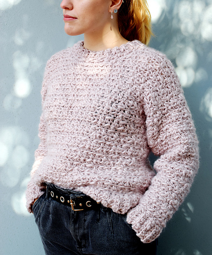 Ravelry: Chunky Rustic Ridges Sweater pattern by Wool Cuddles