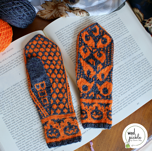 Ravelry: Spooky Eyes Mittens pattern by Lauren Foley