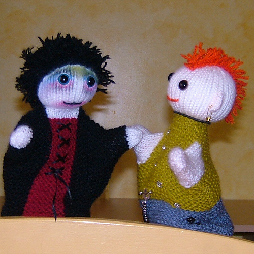 Ravelry: Glove puppets: Goth & Punk pattern by Woolly Thoughts