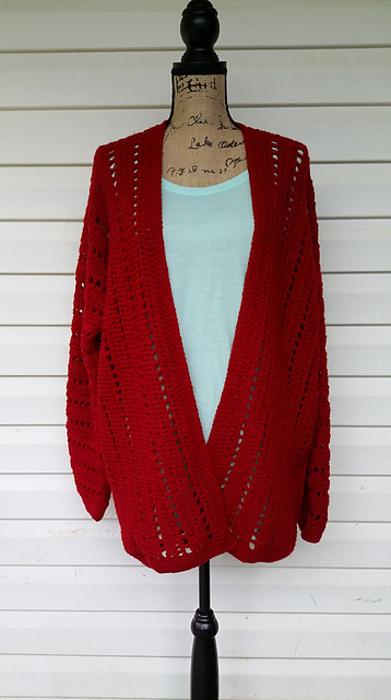 Ravelry: AridayCrochet's Sporty One-piece Cardigan