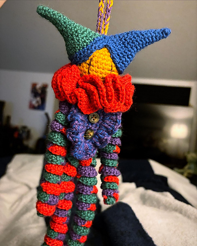 Ravelry: Crochet clown keychain pattern by Jessica Yarborough