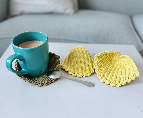 Ravelry: Seashell Inspired Coaster pattern by Rose Obom