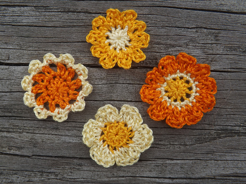 Ravelry: 4 Fancy Flowers pattern by Salena Baca