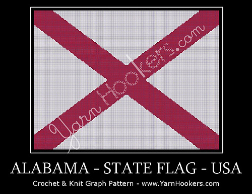 Ravelry: Alabama (US) State Flag Chart pattern by YARNHOOKERS.COM