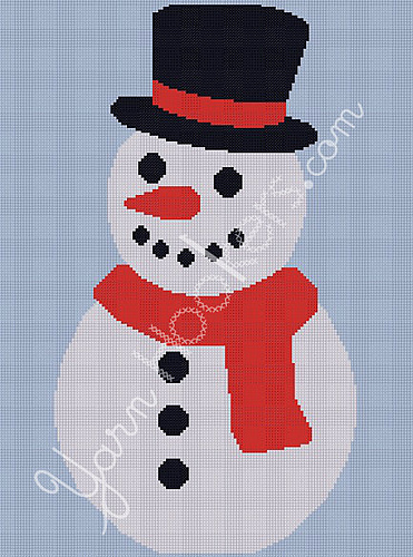 Ravelry: Snow Man Chart pattern by YARNHOOKERS.COM