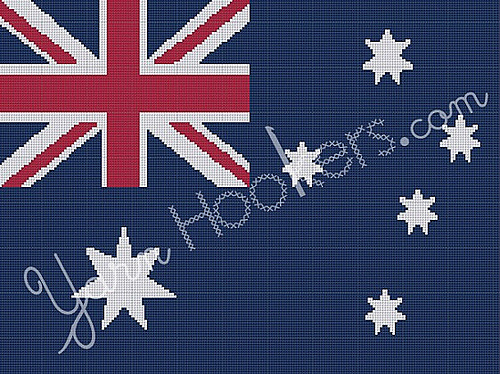 Ravelry: Australian National Flag Chart pattern by YARNHOOKERS.COM