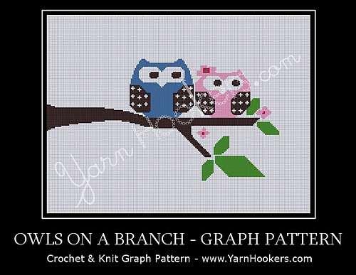 Ravelry: Owls On A Branch Chart pattern by YARNHOOKERS.COM