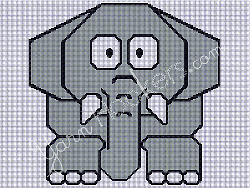 Ravelry: Grey Elephant Chart pattern by YARNHOOKERS.COM