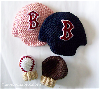 Ravelry: Boston Red Sox B Applique pattern by Yarn Twins