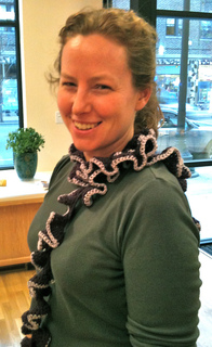 Ravelry: Super Easy Ruffled Scarf for Beginners pattern by Jill Horwich