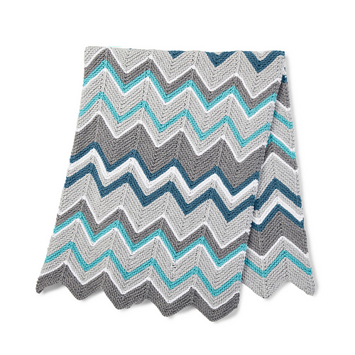 Ravelry: Zig Zag Knit Blanket pattern by Yarnspirations Design Studio