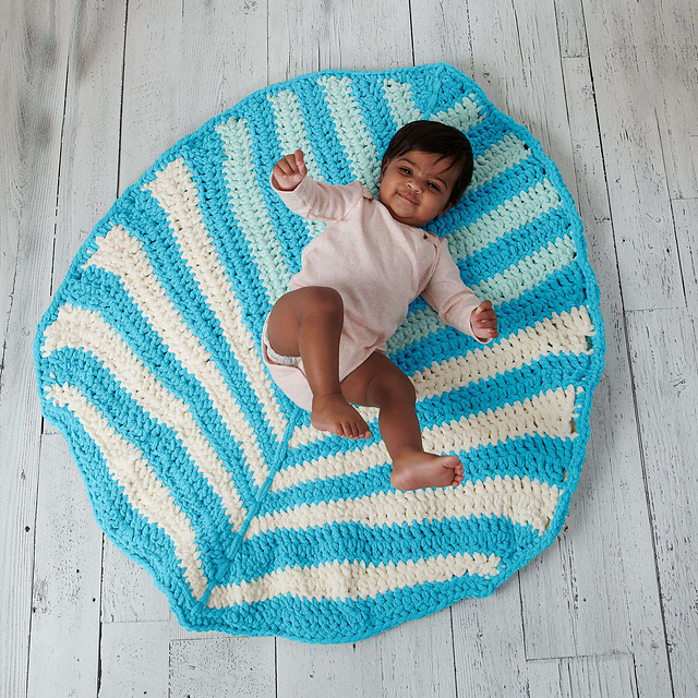 Ravelry: Leafy Time Baby Playmat pattern by Yarnspirations Design Studio