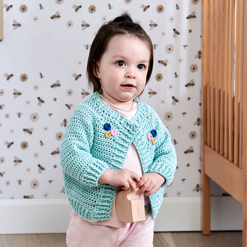 Ravelry: Embroidered Baby Cardigan pattern by Yarnspirations Design Studio