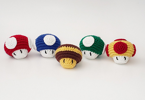 Ravelry: Mario Mushrooms pattern by Meriah Martin
