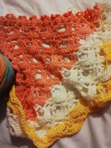 Ravelry: Triangle of Fans Shawl pattern by CrochetNutsDesign