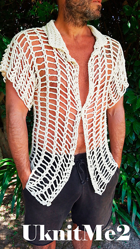 Ravelry: Fresh Mesh One Piece Man Shirt pattern by U Knit Me 2