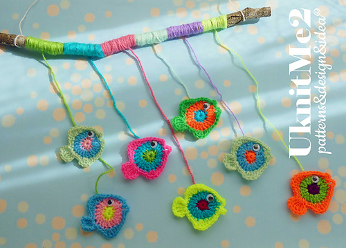 Ravelry: Fish applique & wall hang pattern by U Knit Me 2