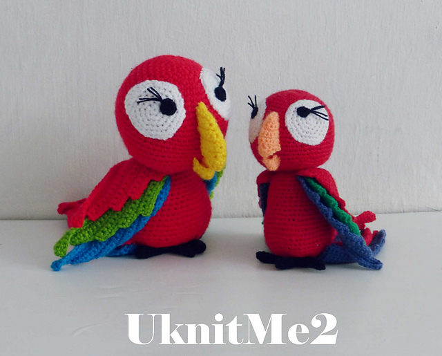 Ravelry: Amigurumi Parrot pattern by U Knit Me 2