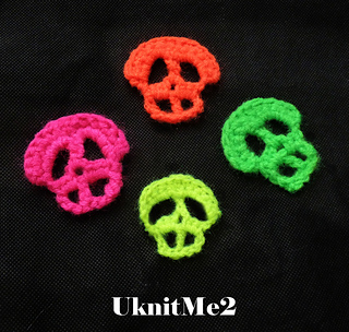 Ravelry: Applique Skull pattern by U Knit Me 2
