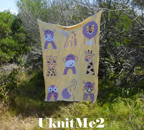 Ravelry: c2c Blanket Hippo Motif Block pattern by U Knit Me 2