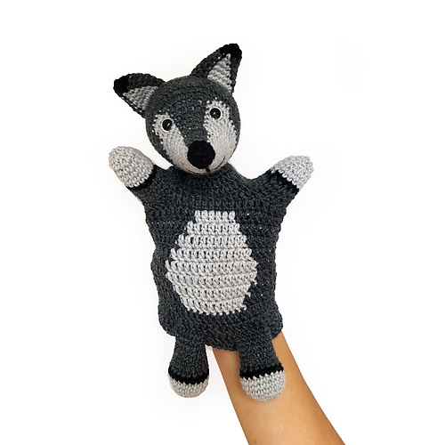 Ravelry: Boris the Wolf Hand Puppet pattern by Vera - YukiYarnDesigns