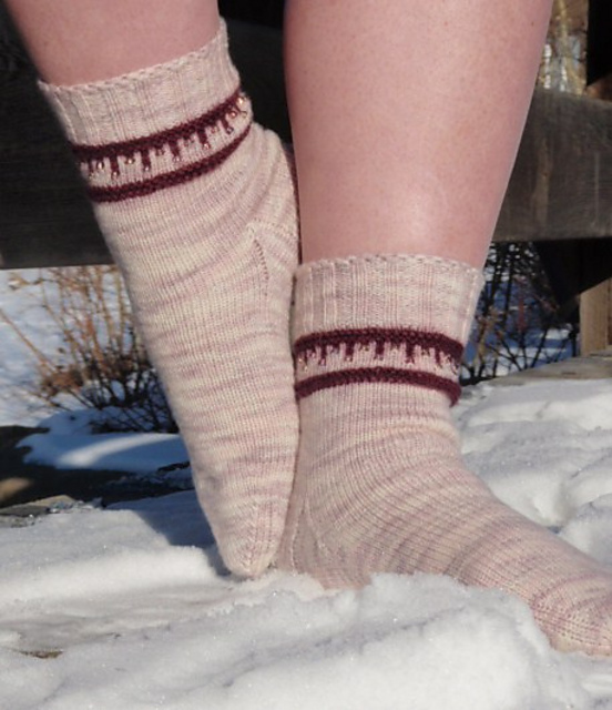 Ravelry: Simply Beaded Socks pattern by devonshire Knots