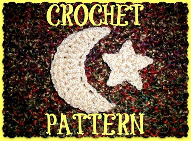 Ravelry: Crochet Crescent Moon & Star pattern by *Zeynabu-Le'Von*
