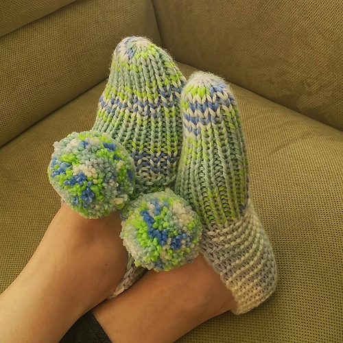 Ravelry: (Not Your) Grandma's Slippers pattern by Wendy Moreland