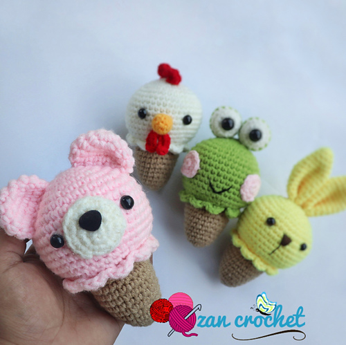Ravelry: Animal Shaped Ice Cream pattern by zan Merry