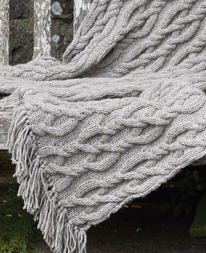 Ravelry: Staggered Cable Throw pattern by Martin Storey