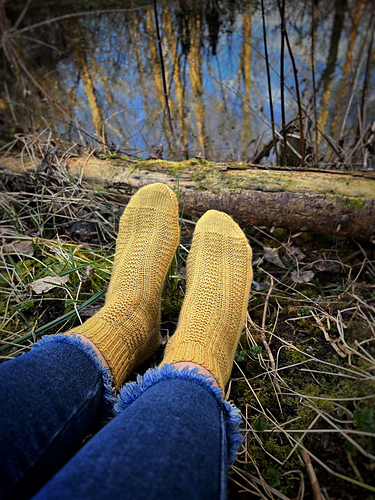Golden Ladder Socks is my third sock pattern release. It was so much ...