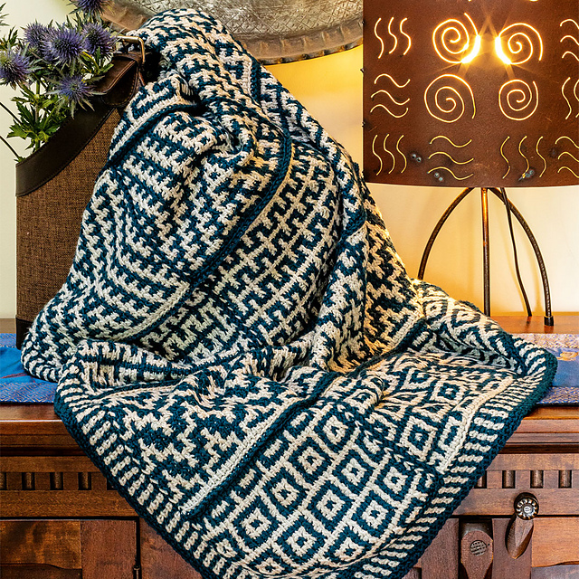 Ravelry: Mosaic Sampler Blanket pattern by Abbeymade