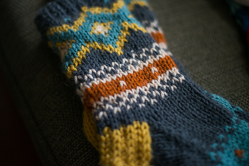 Ravelry: Fireside Fair Isle Socks pattern by AbbyeKnits