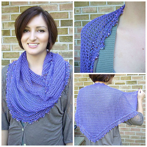 Ravelry: Beaded Triangle Scarf pattern by Abigail Haze