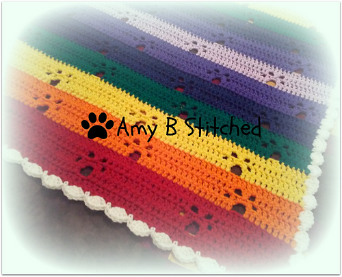 Ravelry: Meandering Paw Prints over the Rainbow Bridge pattern by Amy B ...