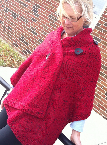 Ravelry: Easy 3 Button Shawl pattern by Sharon Watterson