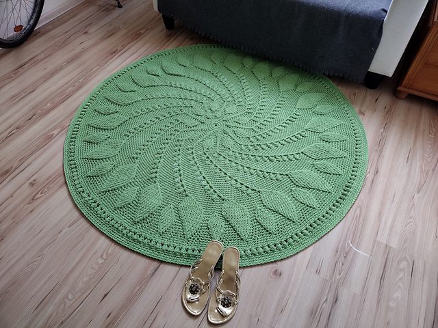 Ravelry: February Swirling Tree Rug pattern by Magic Carpet Studio