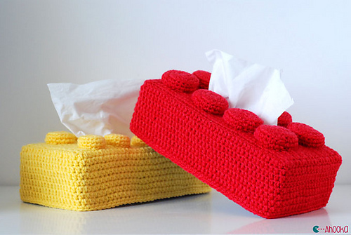 Ravelry: Lego brick tissue box cover pattern by Ahooka Migurumi