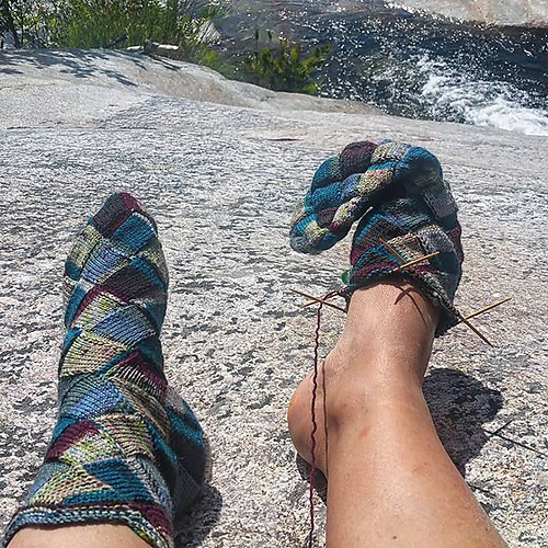 Ravelry: Royal Entrelac socks pattern by Baiba Jautaiķe