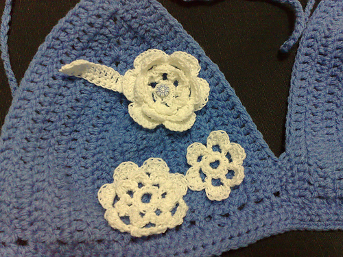 Ravelry: Brown Swimsuit With Blue Romantic Flowers pattern by Minchanka ...