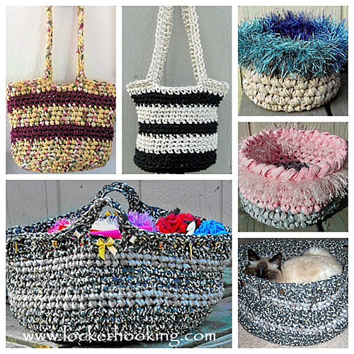 Ravelry: Crochet Rag Bags & Baskets pattern by Donna Jacobson