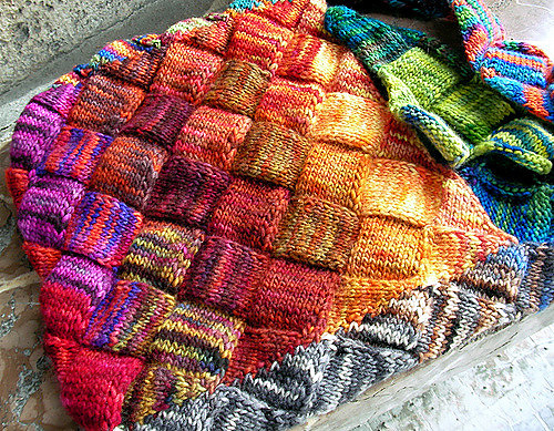 Ravelry: Wollmeise Entrelac Bag pattern by Anna Larsson