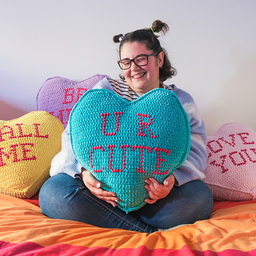 Ravelry: Candy Hearts Pillow pattern by Luísa Cabral