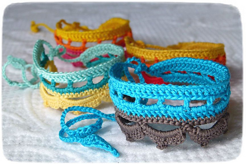 Ravelry: Lotus Anklet Bracelet ~ Crochet pattern pattern by Alia Bland