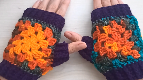 Ravelry: Granny Square Gloves pattern by Crochet With GG