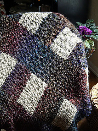 Ravelry: Windowpane Throw pattern by Lion Brand Yarn