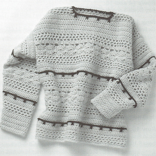 Ravelry: Shells and Mesh Sweater pattern by Sandy Scoville