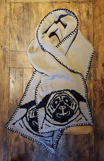 Ravelry: Ziggy Pug Scarf pattern by Alison Harm