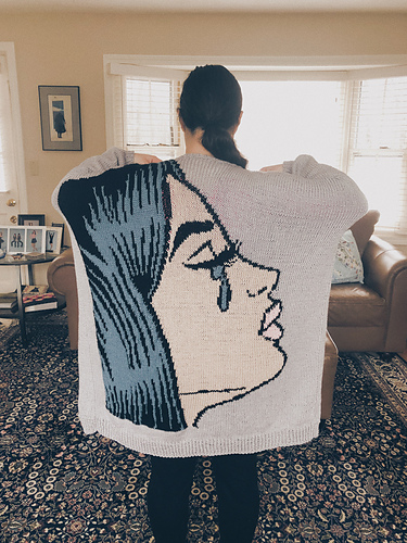 Ravelry: Pop Art Cardigan Colorwork Chart pattern by I Run This Knit